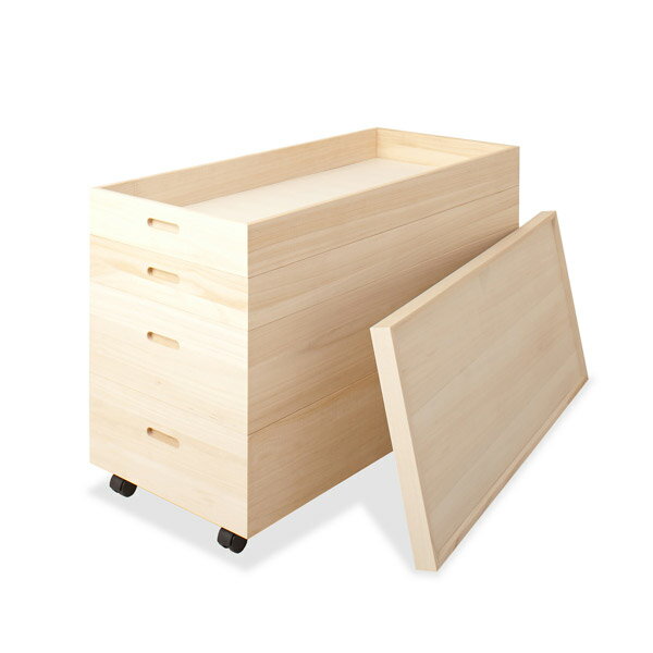 ■商品について桐材は内部を一定の湿度に保とうとする働きがあり、大切な衣類の保管に最適です。家具で有名な九州・大川で生産しています。押し入れやクローゼットの中は湿気がこもりやすい、桐はまさにこれを解消できるアイテム！キャスター付で出し入れも楽...