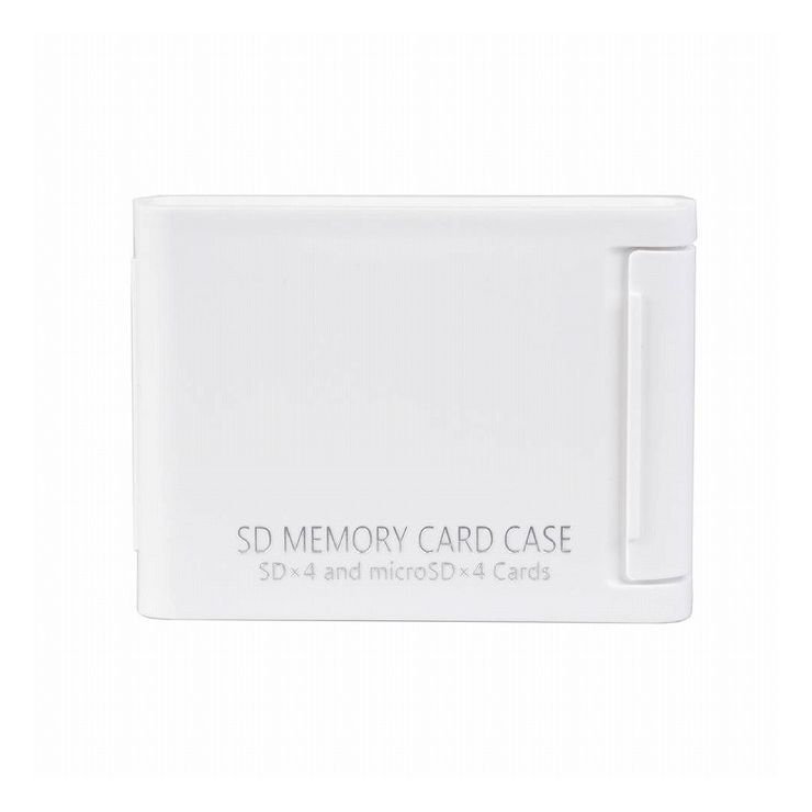 収納量SDカード4枚＋microSDカード4枚（最大合わせて8枚収納可能）サイズW68×H50×D18mm重量約20g材質PP、ポリエチレン【送料について】北海道、沖縄、離島は送料を頂きます。