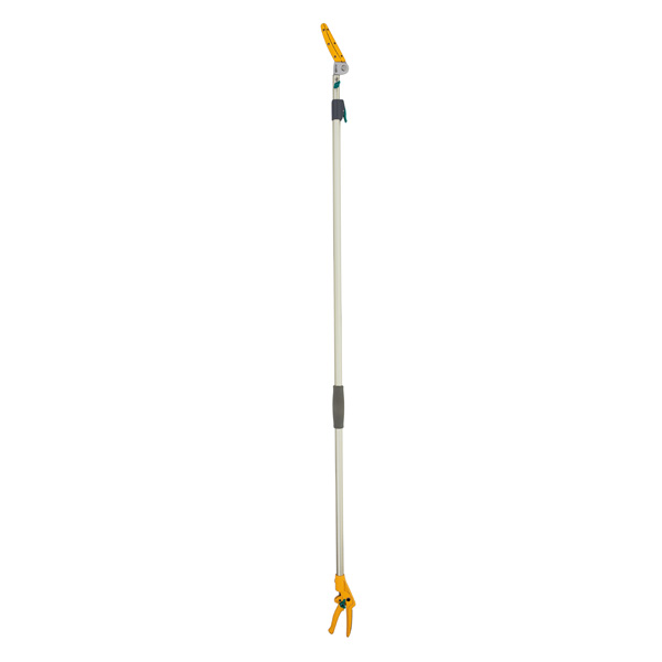 商品サイズ：幅9×奥行185×高さ4.3cm950g材質：刃＝長刃本刃加工＝ステンレス受刃加工＝ステンレス原産国：中国完成品その他機能=・キャッチ機能付き・スライド式スポンジグリップ切断径（直径、生木の場合）=8mm伸縮機能：1.8〜3.0...