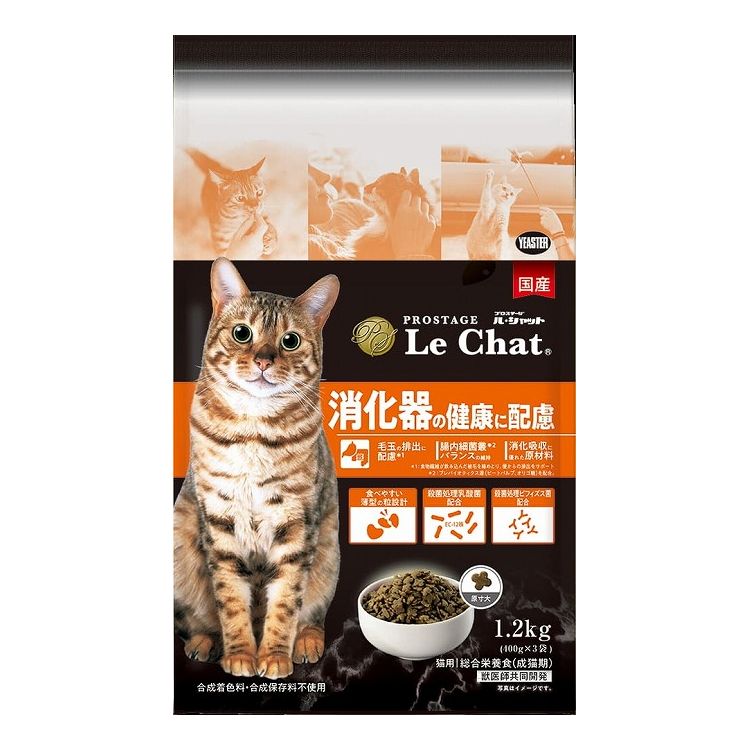 【商品説明】愛猫の消化器の健康に配慮した機能性フード！食物繊維源であるアルファルファミールとセルロースを配合し、毛玉の形成を抑えるとともに飲み込んだ被毛を絡めとり、便からの排出をサポート。腸内細菌叢バランスの維持に配慮しプレバイオティクス源...
