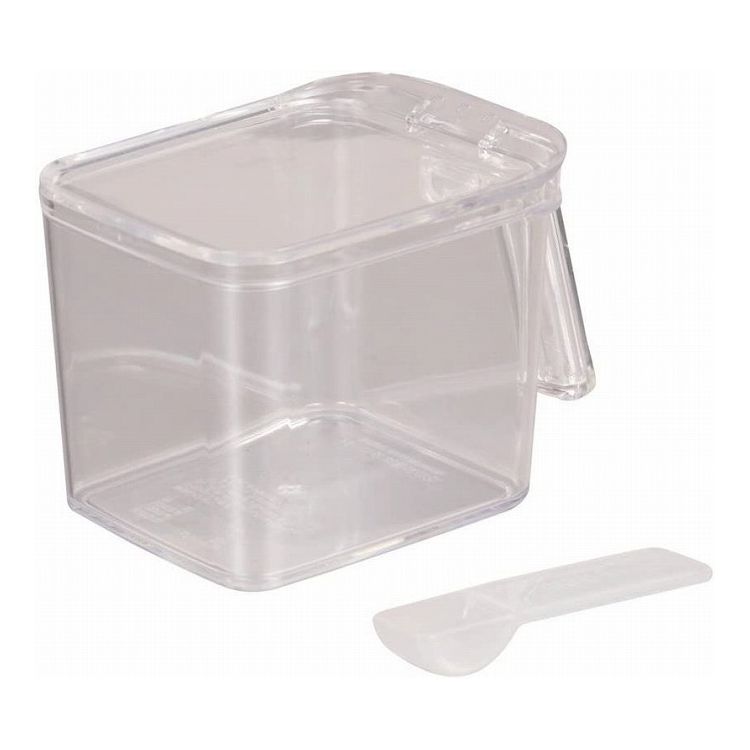 【商品説明】■製品サイズ(約)：95x155x95mm■重量(約)：122g■容量(約)：640mL■材質：ストッカー：ポリスチレン(耐熱温度70度・耐冷温度-20度)、スプーン：ポリプロピレン(耐熱温度120度・耐冷温度-20度)■原産国...