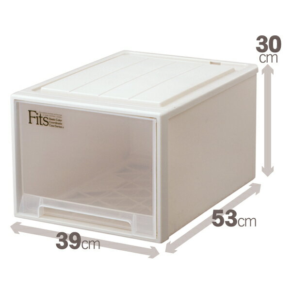 豊富なサイズで様々なスペースにピタッと納まるフィッツケースのクローゼット収納シリーズ。幅39cmのレギュラーサイズ、トレーナーが前後2列に収まります！豊富なサイズを組み合わせることで、無駄なくスペースを有効活用し、収納名人に！本体サイズ（約...