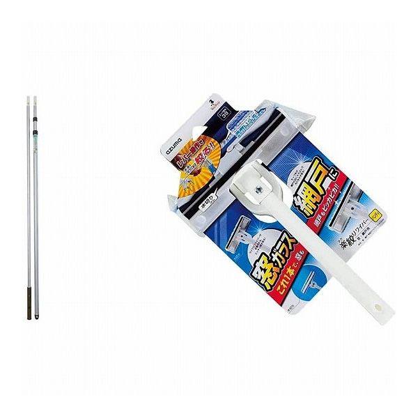 専用ヘッドを取り付けて高い場所を掃除できる、超ロング伸縮柄。別売りのヘッドに連結して使用する。つなぎ柄と伸縮柄を接続すると最長4.5mまで伸ばせる。つなぎ柄、伸縮柄、それぞれにヘッドを付けて使用することも可能。セット内容:つなぎ柄・伸縮柄各...