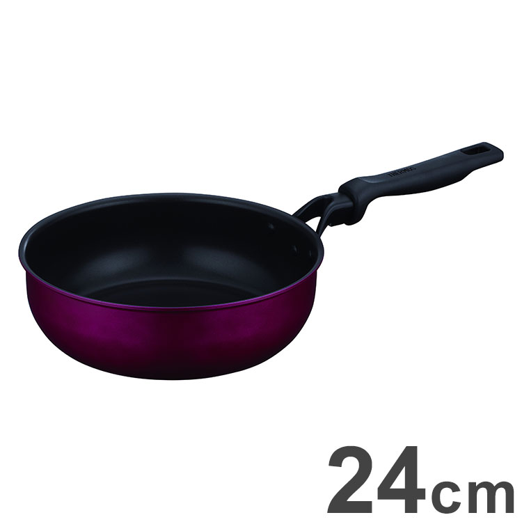 ハンドルがより握りやすく、より洗いやすくなりました。小さめで使いやすい内径24cmサイズ。硬質フィラーを配合した、耐久性コーティング。焦げ付きにくく、超深型設計だから、炒め物はもちろん煮込み料理や汁物、揚げ物にも。IH・ガスコンロ両方に対応...