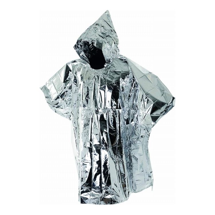 非常時、災害時に！レジャーやアウトドアに！サッと羽織るだけで寒さから守ってくれます。ポンチョタイプなので両手が自由に使えます。サイズ（約）幅120×肩下の長さ100cm収納サイズ（約）幅12×奥行10×厚み3.5cm材質:アルミ蒸着PET（...