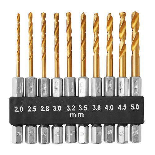 【商品詳細】ミドルタイプだから、芯ブレが少なく折れにくく、正確な穴あけができます。3つの鋭利な先端（3mm以上）が切削抵抗を少なくし、きれいな穴あけができます。（当社比）用途：鉄工、木材、軽金属、合成樹脂チタンドリル：10本セット軸径：6....