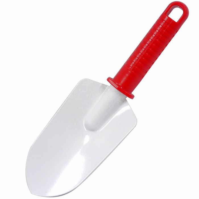 【商品詳細】土すくいなどに錆びにくい粉体塗装全長:275mm質量:120gカラー:レッド本体:スチール　柄:ポリカーボネートベトナム製【送料について】北海道、沖縄、離島は送料を頂きます。