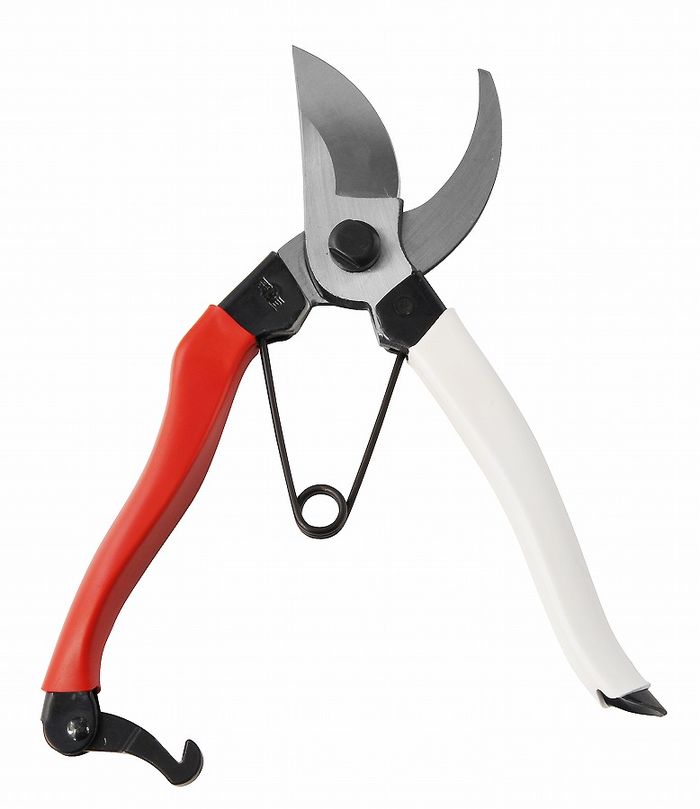 【商品詳細】お手入れ、樹液をとり、油を塗りサビを防いでください。合わせの部分（摩擦面）とボルト、バネ穴に注油してください。潤滑油は摩耗とガタつきを防ぎます。ネジの調整、ナットと受け刃のネジ穴、ボルトの外ネジにより、ダブルナット方式で受刃とボ...