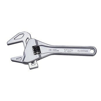 【商品詳細】たて型、ガタ無し、軽量、3拍子揃った使いやすさ。メッキ付ナットを傷つけない。アゴ/アルミ鍛造製。強度ナンバー1（他社同等品比較）口開寸法:16〜68mm保障トルク:165N・m（対辺50mmの場合）全長:242mm重量:245g...
