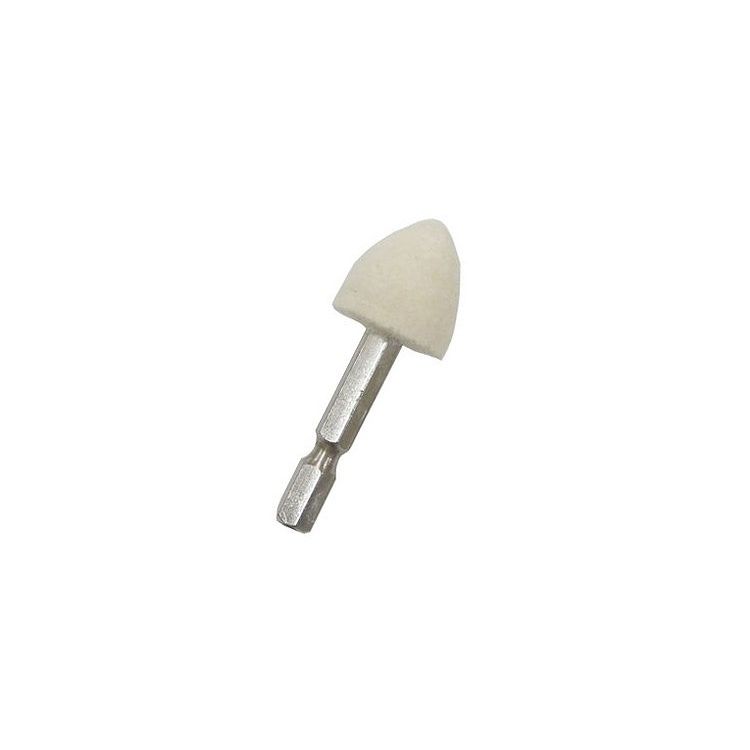 【商品特長】【製品サイズ(mm)】・長さ55・幅25・高さ25【生産国】日本【材質】先端：フェルト【仕様】用途：磨きと仕上げに軸径：6.35mm形状：砲弾型許容最大回転数：5,000min-1(rpm)直径×長さ：25x25mm対象機種：電...
