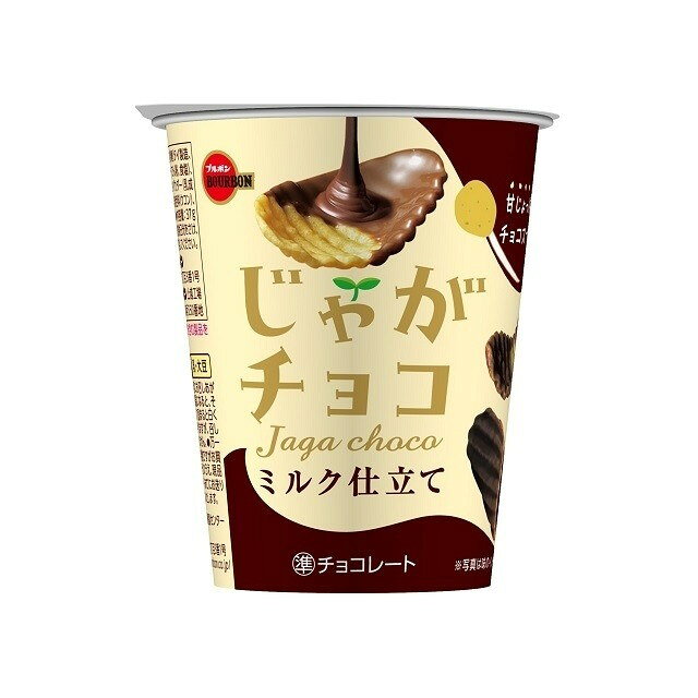 ※単品の商品情報になります。予めご了承ください。【商品詳細】サクサクのポテトスナックに、まろやかなミルクチョコレートをコーティングした甘じょっぱ系チョコスナックです。原材料(アレルギー表記含む):植物油脂（国内製造）、砂糖、ポテトペレット（...