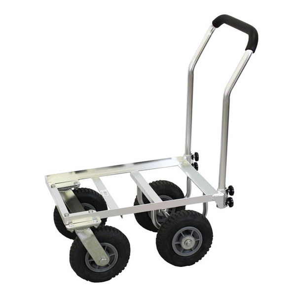 ●製品サイズ：幅390×奥行670×高さ860mm●荷台サイズ：幅390×奥行550mm●製品重量：9kg●積載数：コンテナ1個積み●最大積載重量：80kg●材質：本体/アルミ●タイヤ：エアータイヤ●前輪のみ自在タイヤ。●製造国：中国【代引...