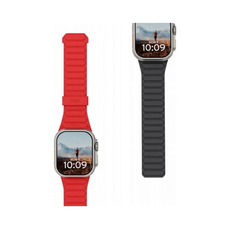 UAG製AppleWatchバンドPATHFINDER◆49&46&45&44mmモデルに対応◆デュアル射出成型◆柔らかいシリコーン素材◆ステンレス製の留め具で安全性を提供◆タック留め搭載■UAG製AppleWatchバンドPATHFIND...