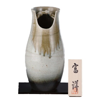 ●黒敷板・立札付■信楽焼独特の窯変が魅力の手桶花瓶。花をいかす花瓶です信楽焼の手桶型花瓶。窯変が魅力で個体差があり模様を操作できない味わいが魅力●陶器(信楽焼)●現品約13φ×26cm【代引きについて】こちらの商品は、代引きでの出荷は受け付...