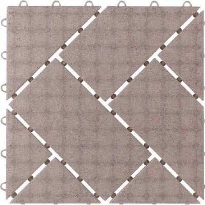 【商品詳細】●タイル調でデザイン性に富んでいます。●手軽にジョイント施工が出来ます。●静電気防止剤、老化防止剤を配合しています。●システムターフR、シバックスともジョイントが可能です。●屋上、ベランダ、遊技場など。●色:アースブラウン●幅(...