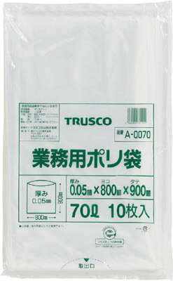 【メーカー型番】A-0070【JANコード】4989999361551【ブランド】TRUSCO 　【特徴】●中身がよく見える透明タイプです。●非塩ビ素材を使用し、焼却時ダイオキシン、塩素ガスが発生しません。●1枚ずつ取り出しやすいパッケージ...