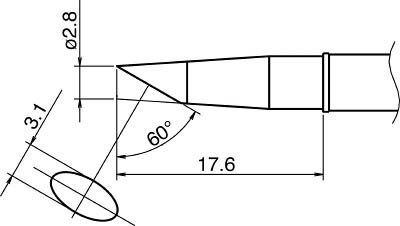 【商品詳細】●コテ先名称:2.8BC型●適合コテ:FX100●ヒーター一体式●コテ先温度:400℃【送料について】北海道、沖縄、離島は送料を頂きます。