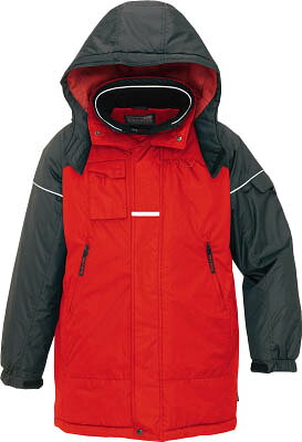 【商品詳細】●軽量で保温効果が高い光電子[[(R)]]中綿を採用した本格防寒着です。●風の侵入を防ぐダブル前立て仕様です。●耐水圧3000mm生地を採用しています。●8つの多機能ポケット付です。●視認性を高める反射テープ付です。●寒冷地作業...