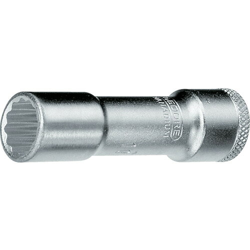【商品詳細】●ローレット加工を施すことで、手から滑り落ちにくいです。●ユニットドライブで接触面積を大きくすることで、ボルトが欠けにくいです。●ロングタイプです。●差込角(mm)：9.5●全長(mm)：63.5●対辺寸法(mm)：12●クロム...