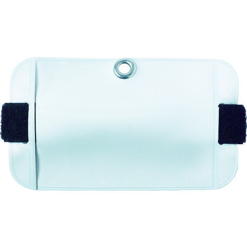 【商品詳細】●名札や名刺を入れて使用します。●腕に付けることができます。●ずれないように安全ピン、ハトメ付です。●色：ホワイト●縦(mm)：90●横(mm)：146●タイプ：ソフト●厚さ(mm)：0.5●中紙サイズ(mm)：70×112●中...