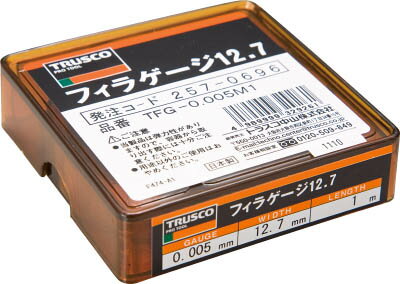 【メーカー型番】TFG-0.005M1【JANコード】4989999329261【ブランド】TRUSCO 　【特徴】●自動車エンジンおよびその他内燃機の組み立て並びに調整用として使用され、単一のすき間の連続測定使用に便利です。【用途】●すき...