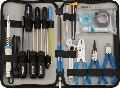 【メーカー型番】S-10【JANコード】4962772070109【ブランド】HOZAN 【特徴】●学校実習、企業内技術研修用です。●OA機器のメンテナンスから学校での実習用など、幅広く使用できる便利なセットです。●薄型で収納場所を選ばない...