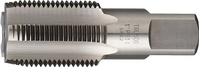 【メーカー型番】T-KN-PS1/8【JANコード】4989999317534【ブランド】TRUSCO 　【特徴】●管用平行ねじ用のタップです。【用途】●被削材:鋳鉄、軽金属。【仕様】●精度:JIS3級●呼び寸:1/8●山数:28●ねじ長(...