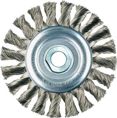 【メーカー型番】471214【JANコード】4017359391433【ブランド】LESSMANN【特徴】●高品位の線材を使用したノット（ひねり）加工品で、高い研削力と研掃力に優れている長寿命品です。●特に高い研削性を求められる現場に最適で...