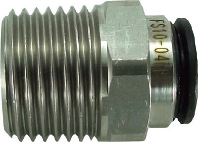 【メーカー型番】FS10-04M【JANコード】4537327045040【ブランド】チヨダ【特徴】【用途】【仕様】●適合チューブ外径D(mm):10●接続口径:R1/2●質量(g):44.1●使用流体:空気、水●流体温度:-5〜60℃(空...