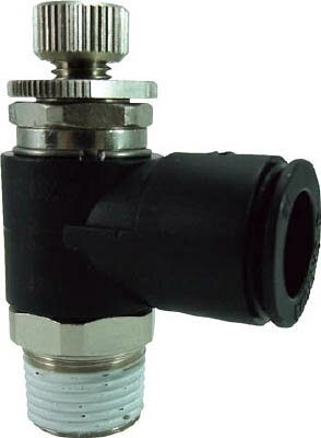 【メーカー型番】F12R-03SC-O【JANコード】4537327037250【ブランド】チヨダ【特徴】●ニードル弁の回転数が多いので、滑らかな速度制御が可能です。●難燃性PBT樹脂を標準採用し、溶接環境での事故を防止します。【用途】【仕...