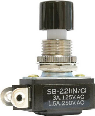 【メーカー型番】SB-221N/C【JANコード】【ブランド】NKKスイッチズ【特徴】●モーメンタリタイプのプッシュスイッチです。●ライトアングル形になります。【用途】●切替用押しボタンスイッチ。【仕様】●回路数:単極単投（2P)●機能動作...