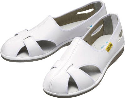 【商品詳細】●安定した静電性能です。●かかと内部が空洞構造でクッション性に優れています。●耐久性に優れたウレタン底です。●寸法(cm):23.5●足幅サイズ:EEE●JIS T 8103（一般静電作業靴に準拠）●色:ホワイト●電気抵抗値:1...