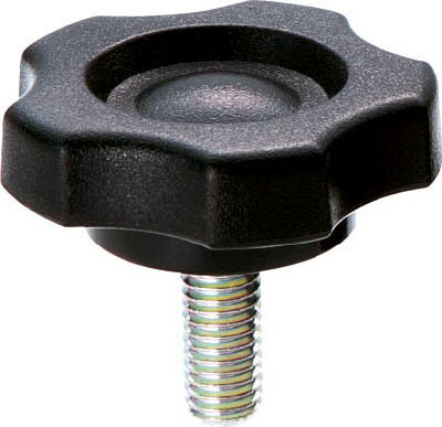 【商品詳細】●手になじみやすい五角形タイプのノブです。●工作機器、治工具、事務機器、OA機器等に。●外径(mm):42●ねじ寸法:M8×1.25●ねじ長さ(mm):40●ノブ高さ(mm):16●色:黒●耐熱温度:70℃●おねじタイプ●ノブ:...