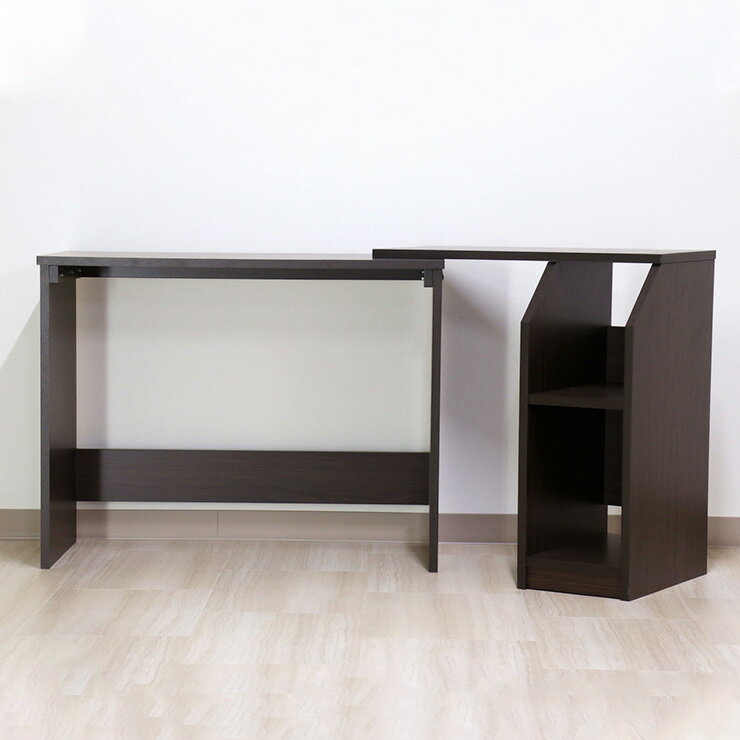 在宅ワークにぴったり。コンパクトでシンプルなのに、ノートパソコンを置いても余裕がある奥行きと、横で書き物ができるスペースがあり、使い勝手抜群です。色はお部屋を選ばないナチュラルな2色展開です。外寸：116×42×72cm(横置可動)《材質》...