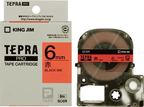 メーカー：キング品番：SC6RJANコード：4971660764006◆テプラPRO・カラーラベル 赤/黒文字　／　■　仕　様　■長さ：8m　カラーラベル 赤/黒文字　テープ幅：6mm　／メーカー型番 : SC6Rサイズ : 幅64×奥行き...