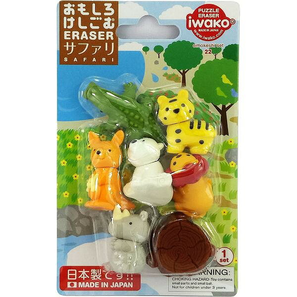 イワコー ブリスター消しゴム サファリ ER-I025JANコード：4991685120120【サイズ】 W30×H133×D16mm消ゴム サファリ ER-I025サイズ W30×H133×D16mm コミカルなかわいい顔したサファリの動...