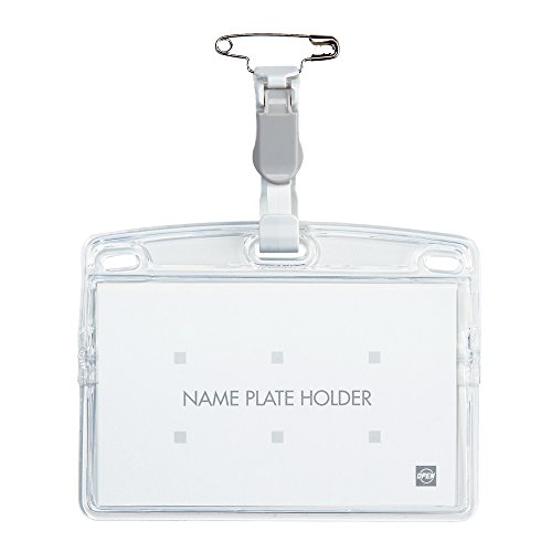 カラークリップタイプ タッグ名札10枚入り名札ケースは使い勝手のいい名刺サイズ(ソフトケース)クリップ色:灰名札ケースの取付取り外しが簡単で外れにくいフック式(安全ピン付)■名札用ケース・中紙寸法 / W90mm×H55mm(名刺サイズ)【...