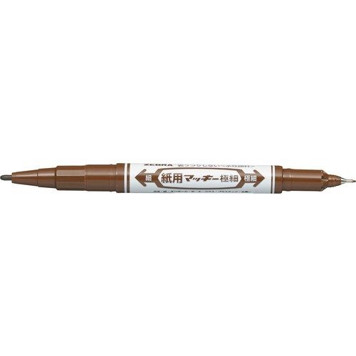 【商品詳細】インク色：茶線の太さ：[細]0.7?1.2mm[極細]0.5mm紙に書いてもにじまず裏写りしない水性顔料インク使用のマーカーです！【特長】・水性顔料インクなので、紙に書いても裏うつりしません。・模造紙・画用紙・ダンボール等の紙に...
