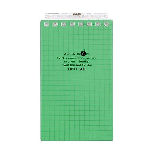 リヒト リングノート メモ キミドリ N-1661-6JANコード4903419310356リーフをやぶることなく簡単に抜き差し・追加できる！スリムなとじ具で360°折り返して使えます。方眼罫タイプ。キラキラ光る水玉をイメージしたAQUA　...