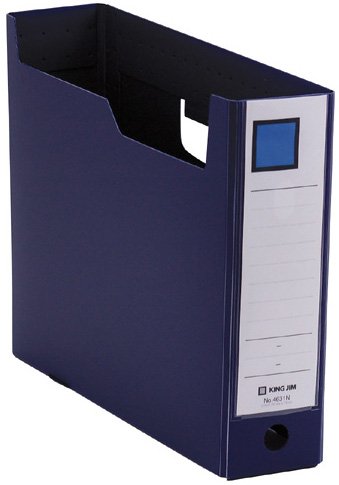 【商品型番】　4631Nネイ　【商品説明】　●カラー／ネイビー●サイズ／A4ヨコ●寸法／幅78×奥行317×高さ245mm●材質／再生PP55％●見出し紙2枚付き●ワンタッチ底●単位／1個●メーカー品番／4631Nネイ
