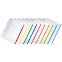 【商品型番】　730　【商品説明】　A4判：横230×縦303mm。シート厚：0.2mm。見出し付。見出しラベル：古紙使用。本体：再生PP製。