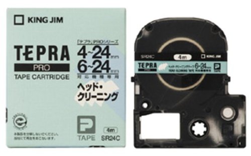 【商品型番】　SR24C　【商品説明】　●PRO用●仕様幅／24mm用●単位／1個●テープ送りをするだけで、ヘッドを簡単クリーニング。約120回使用可能です。