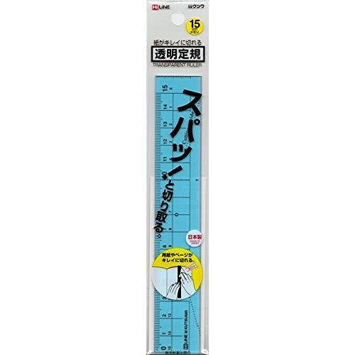 クツワ 紙が切れる透明定規15 XS01BLJANコード：490147813783915cm定規日本製材質：メタクリル樹脂用紙やページがキレイに切れる スパッ！と切り取る透明定規 切りたい部分に定規を当て、紙を引っ張り上げるだけで切れます ...