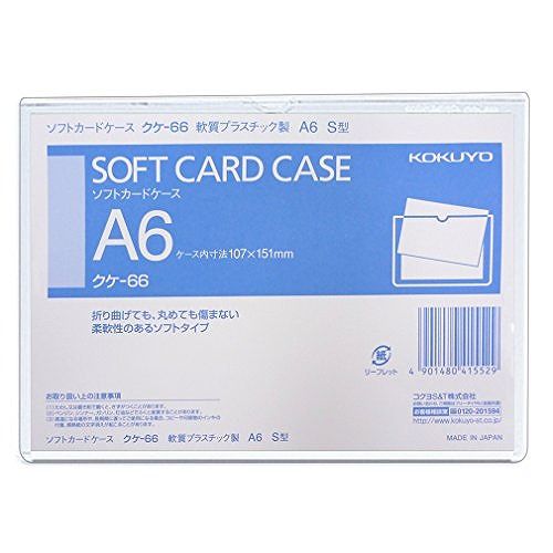 コクヨ ソフトカードケースA6 クケ-66JANコード：4901480415529サイズ : A6ケース内寸法 : 107x151折り曲げても、丸めても傷みにくい柔軟性のあるソフトタイプのカードケースです。●材質:PVC−P●A6●112×...