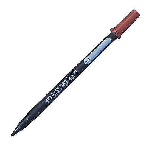 サクラ フェルトペン太字黒 FK-L-49JANコード：4901881112614【本体サイズ】キャップ付き155mm、最大軸径9.5mm:本【線幅】約0.8mm【インク】水性顔料インキ【用途】硬筆書写用インクカラー：黒。長：155mm。軸...