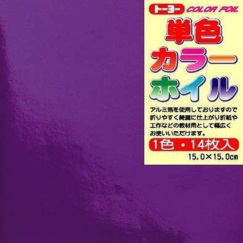 トーヨー 単色カラーホイル 15.0CM 066008 ムラサキJANコード：4902031290596カラー：紫本体サイズ（約）：縦15.0×横15.0×厚0.2cm （15cm角）重量・容量（約）：31g工作などの教材用として幅広くお使...