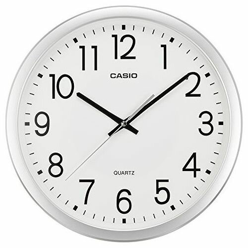 カシオインテリアクロックIQ-77-8JFJANコード：4971850067801サイズ：35.0×35.0×4.5cm本体重量：0.89kg時刻が見やすいスタンダードタイプの壁掛け時計です。フレームはオフィスに馴染むメタリック塗装を採用し...