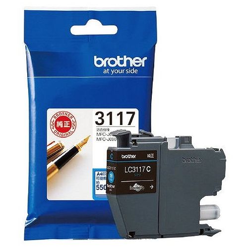 ブラザーインクカートリッジシアンLC3117CJANコード：4977766761871対応機種：MFC-J6580CDW/MFC-J6980CDW印刷可能枚数：約550枚測定データ及び測定条件についてはブラザーHPまたはカタログをご参照下さ...