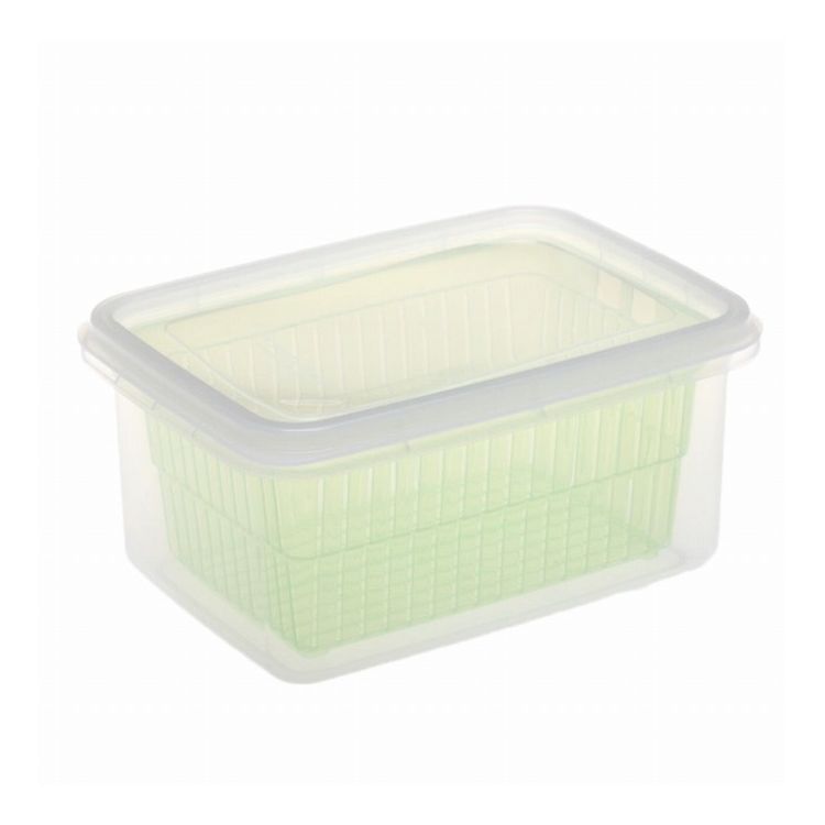 【商品説明】食材の水切りができるザル付きの保存容器です。水切りをした食材をそのまま保存することができます。ザルを外せば普通の保存容器としても使えます。フタを外せば電子レンジで温めが可能です。【商品情報】■サイズ約 幅16.7×奥行23×高さ...