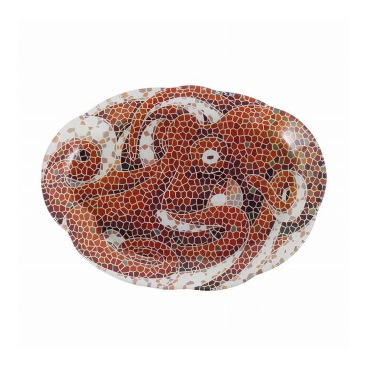 【商品説明】 地中海をイメージした魚介デザインの遊び心とユーモアに溢れるガラスプレートです。 爽やかな色彩とモザイク調のデザインが特徴的です。 料理を盛り付ける以外にも、壁掛けなどのインテリアとしてもおすすめです。 アクセサリーや小物などを...